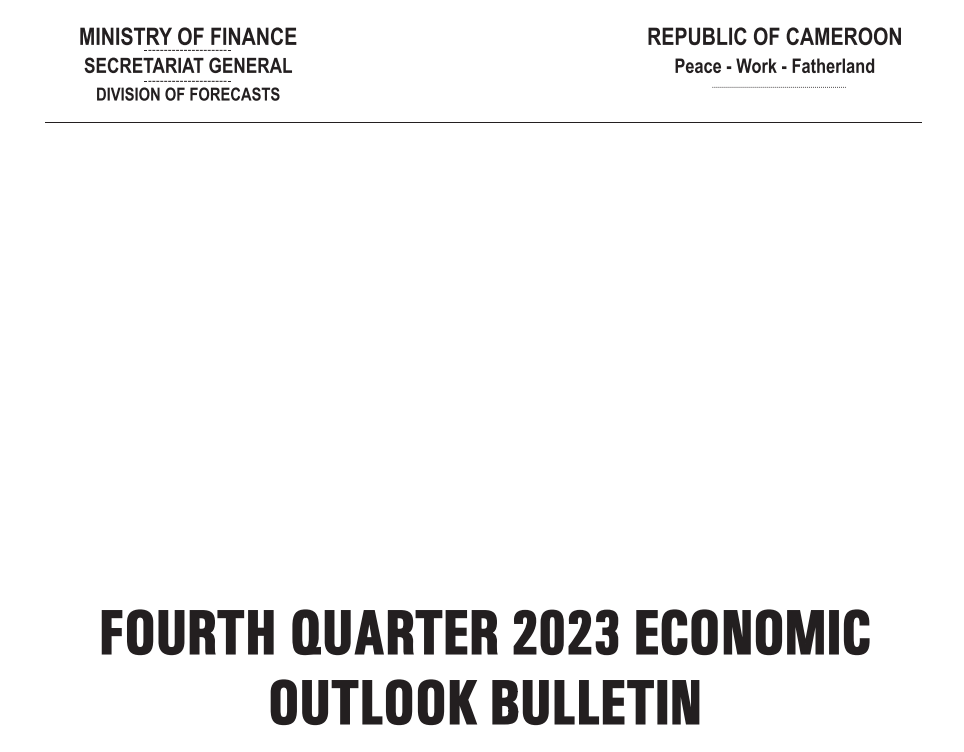 FOURTH QUARTER 2023 ECONOMIC OUTLOOK BULLETIN - LA DIRECTION GENERALE ...